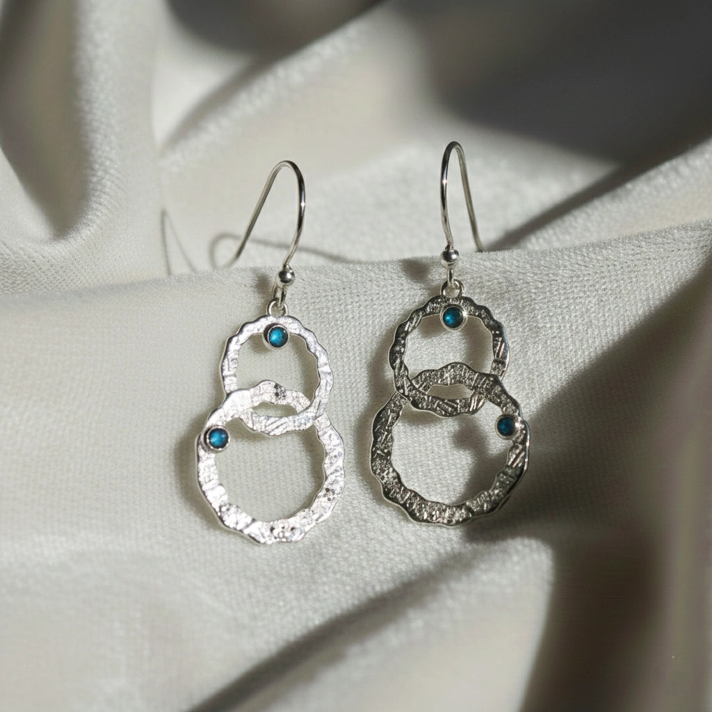 Silver Dangle Earrings - Minimal Labradorite Earrings in the USA ...